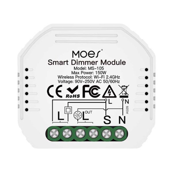Smart Dimmer Switch Módulo de luz 2 Gang Mini Dimmer Switch APP Control ...