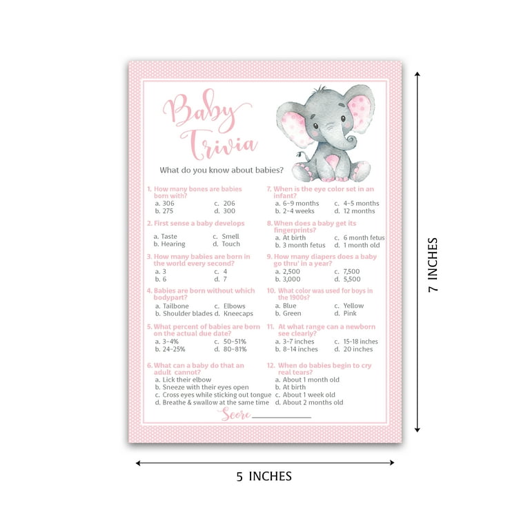 Elephant Themed Baby Shower Games