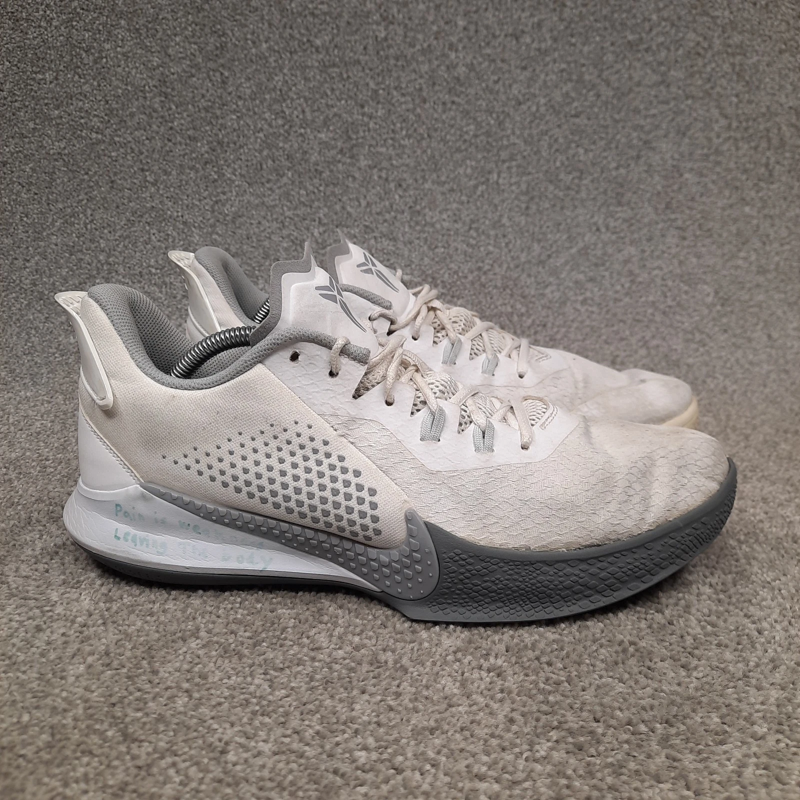 Ni - ke Ni - ke Mamba Fury White Wolf Grey Basketball Shoes Men’s 12 ...