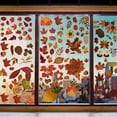 Coolmade Fall Thanksgiving Window Clings Fall Window Clings for Glass 9 ...