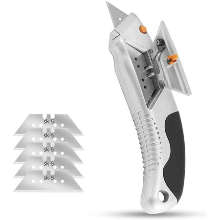 Auto-Load Box Cutter with storage,Heavy Duty Utility Knife Retractable ...