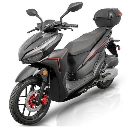 Vitacci Force 200 EFI Scooter Moped, 168.9cc, Automatic CVT, Black ...