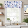 Curtain Valance for Windows, Spring Watercolor Garden Floral Kitchen ...