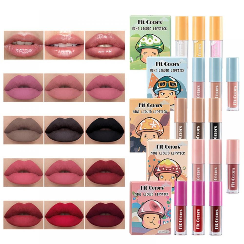 Aosijia 15Pcs Matte Liquid Lipstick, Long Lasting Lip Gloss Set, High ...