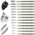 12+1 Fineliner Drawing Art Pens, Black Waterproof Pigment Ink Set for ...