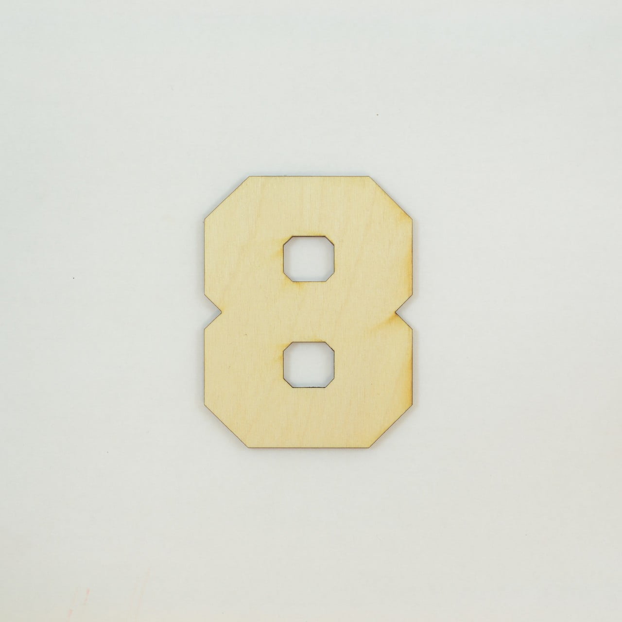 1 Pc, 5 Inch X 1/4 Inch Thick Collegiate Font Wood Numbers 8 Easy To ...