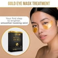 DERMORA Skin Treatment Mask 24K Gold Eye Mask - 50 Pairs Eye Gels ...