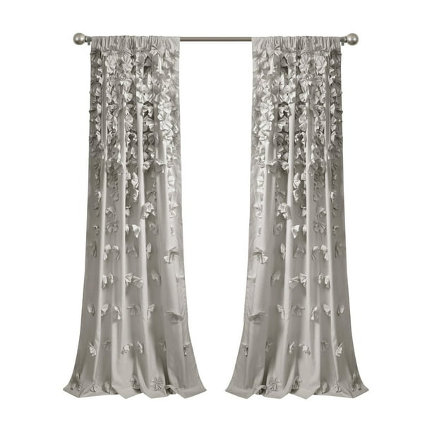 Lush Decor Riley Window Curtain Panel Aqua Single 54X95 - Walmart.com