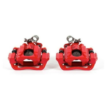 Power Stop Rear Pair of Red Powder Coated Calipers S5298 - Walmart.com
