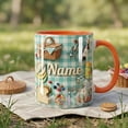 Custom Name Picnicking Mug, Faux 3D Effect Mug, Slow Sunday Coffee Mug ...