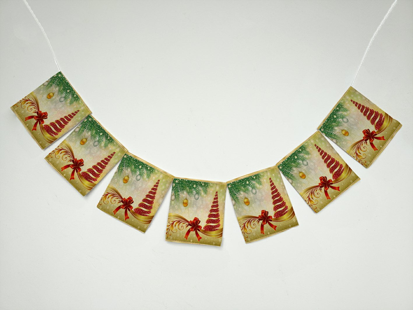 GCKG Festival Winter Holiday Merry Christmas Banner Bunting Garland ...