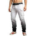 CONZONE Mens Cargo Pants Gradient Color Straight Leg Cargo Pants for ...