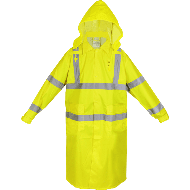 Ironwear 9520 Hi-Visibility ANSI Class 3 Rain Jacket with tuck-away ...