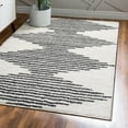 JONATHAN Y MOH408A-5 Elm Diamond Stripe Geometric Shag White/Gray 5 ft ...
