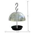 Adjustable Bird Feeder, Hanging Metal Tray with Clear Rainproof Dome ...