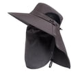 Breathable Fisherman Hat with Face Mask, Sun Hat Neck Flap Wide Brim ...