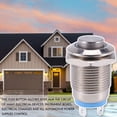 3V Push Button Switch Doorbell Button Blue LED 12 mm Silver - Walmart.com