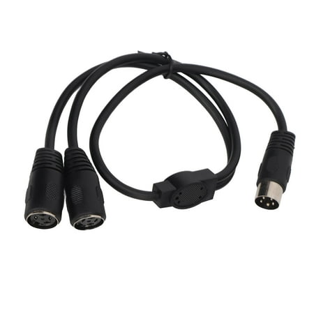 4 Pin Mini DIN Y Splitter Cable, Male To Female 1.6ft DIN 4PIN To 2DIN ...