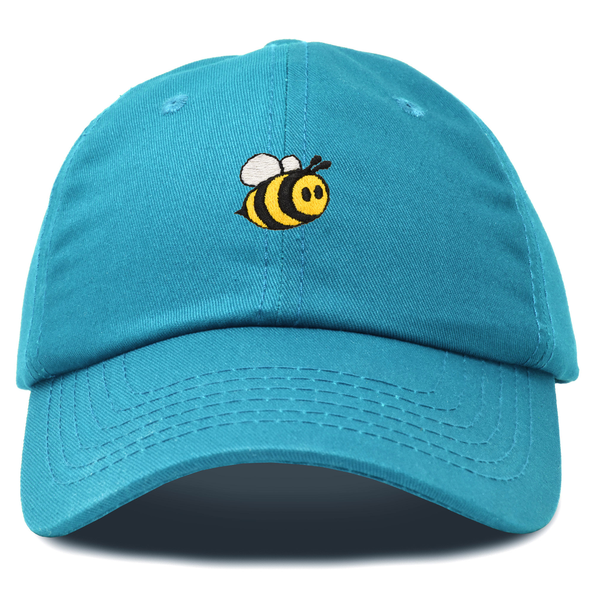 DALIX Bumble Bee Baseball Cap Dad Hat Embroidered Womens Girls In Teal DALIX Bumble Bee Baseball Cap Dad Hat Embroidered Womens Girls In Teal