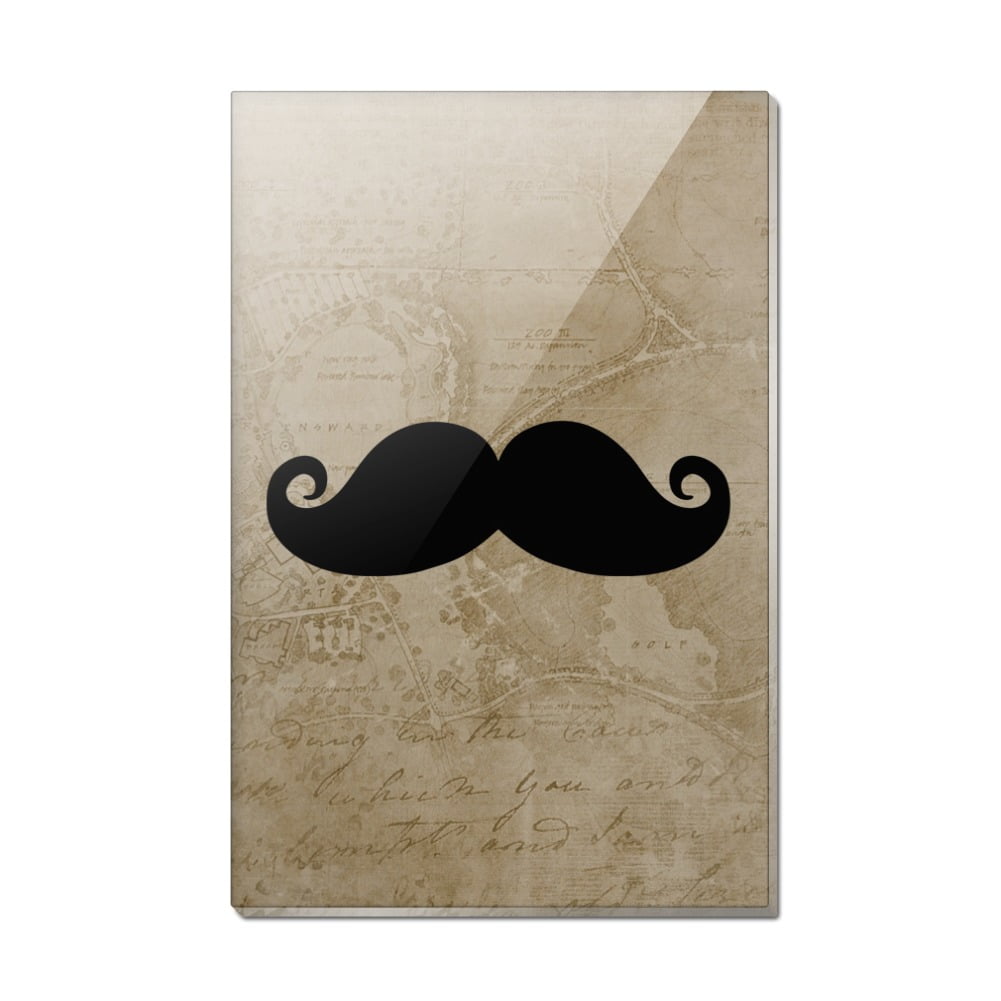 Curly Mustache Rectangle Acrylic Fridge Refrigerator Magnet - Walmart.com