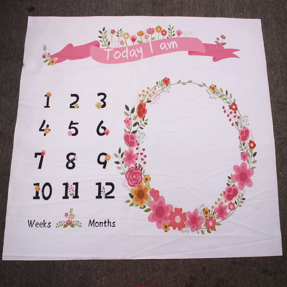 Baby Cute Milestone Blanket Photography Background Prop Cloth Monthly ...