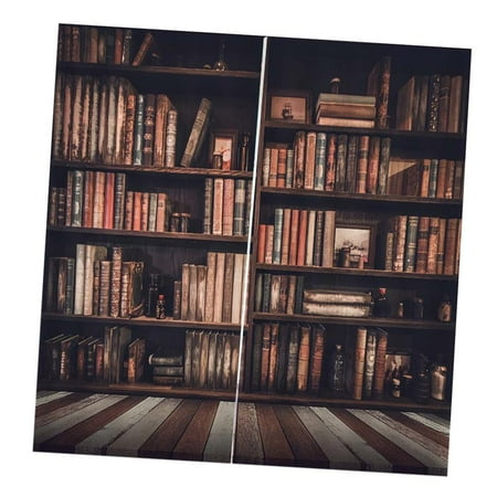 pair of ready made bookcase curtains blackout window panels drapes ...