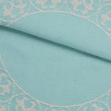 Blue Nile Mills Cotton Blend Floral Scroll Bedspread Set, Queen, Aqua ...