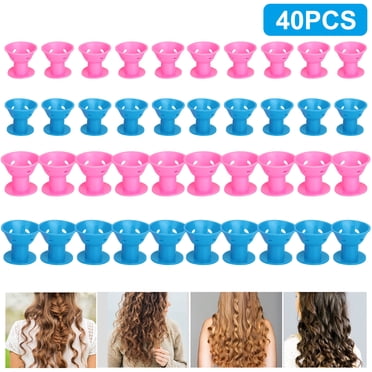 EEEkit 40pcs Magic Hair Rollers, Silicone Curlers Set, 20pcs Large and ...