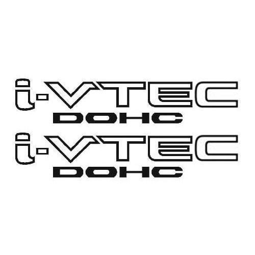 2x Black i-VTEC DOHC Vinyl Decal Stickers Emblem Honda Acura ivtec ...
