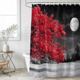 72x78 Inch Shower Curtain Vibrant Red Tree Bathroom Decor, Waterproof ...
