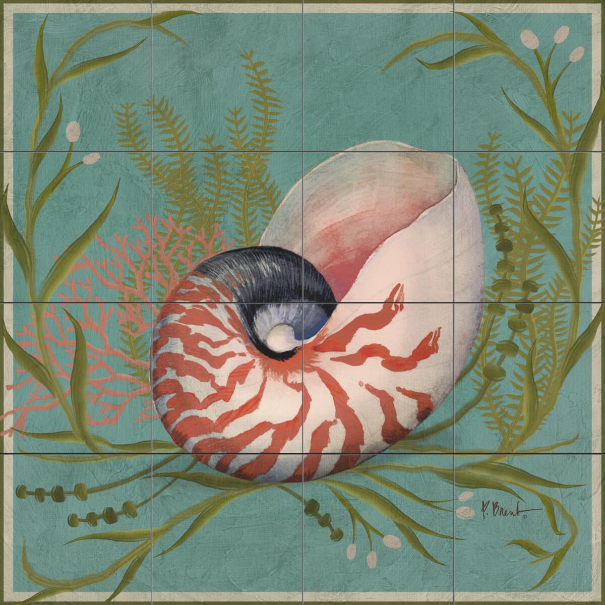 Tile Mural Bathroom Backsplash - Emerald Reef I-PB - by Paul Brent ...