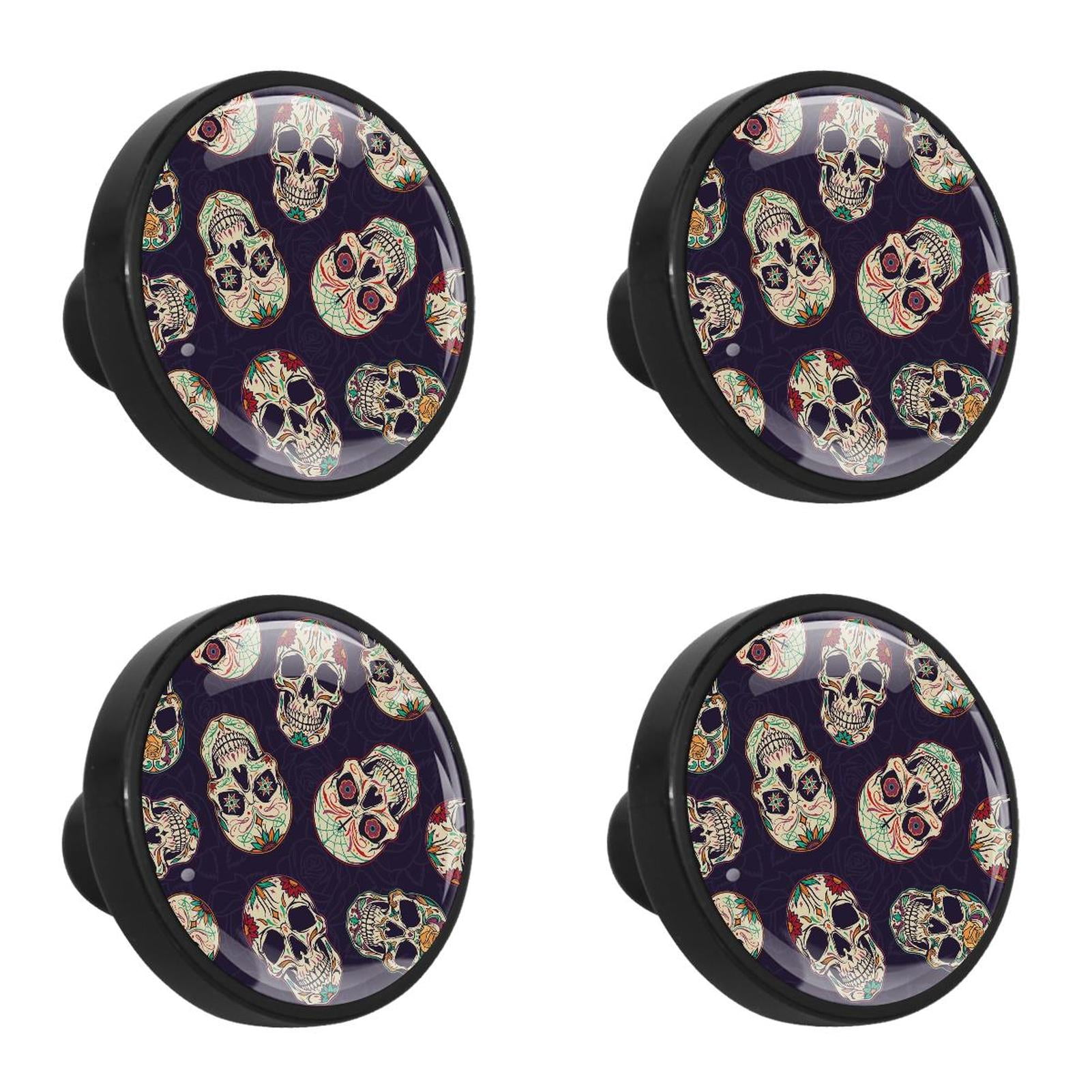 4 Pcs Skull Knobs for Kitchen Cabinet Cupboard Dresser Bookcase Drawer ...