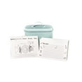 Farmhouse Metal Recipe Box With Cards And Dividers - Blue Vintage Tin ...