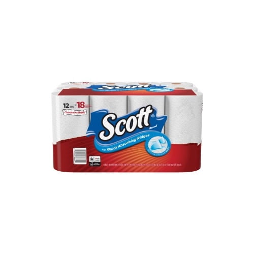 Scott Containers Paper Towels Choose-a-Sheet - Mega Rolls 1 Ply - White ...