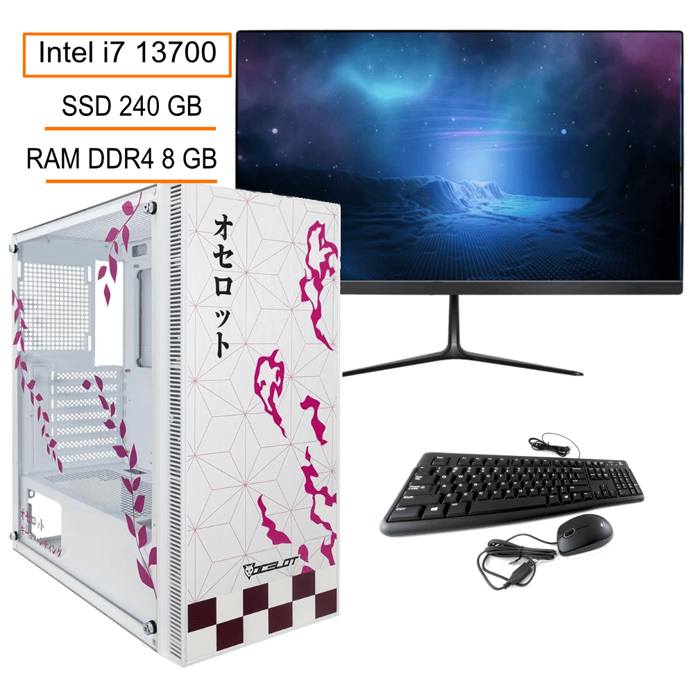 PC nueva generación i7 13700 INTEL RAM 8GB SSD 240GB Monitor 21.5 Super ...