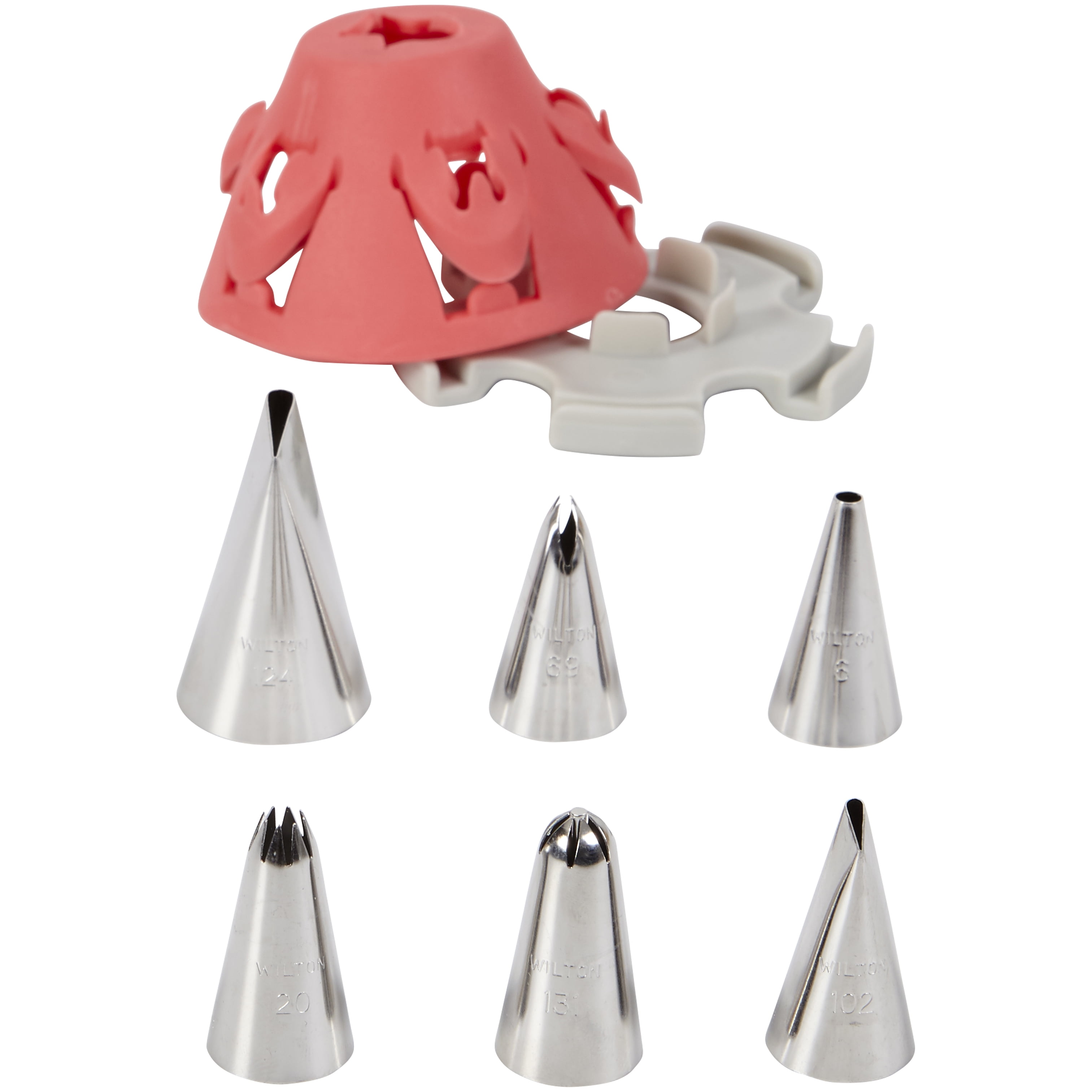 Wilton Flower Tip Set With Silicone Stand - Walmart.com