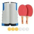 Table Tennis Rackets Balls Net Soft Shaft Kit Indoor Training Device ...