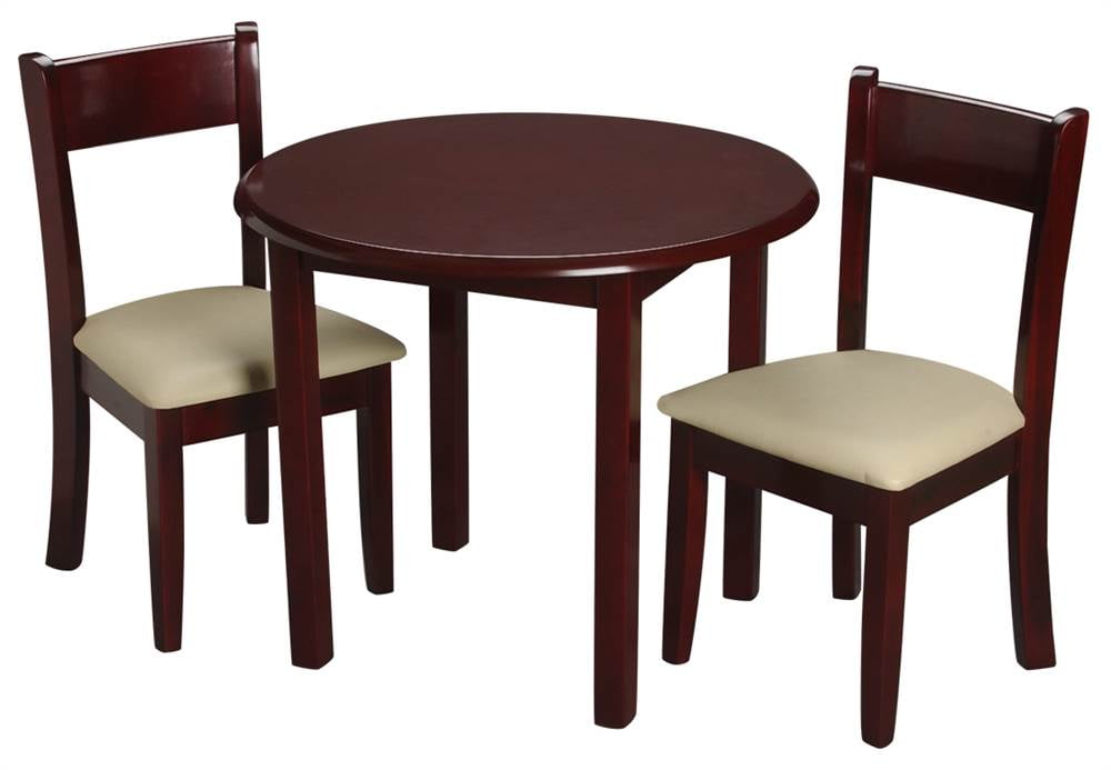 3-Pc Children's Round Table Set in Cherry - Walmart.com