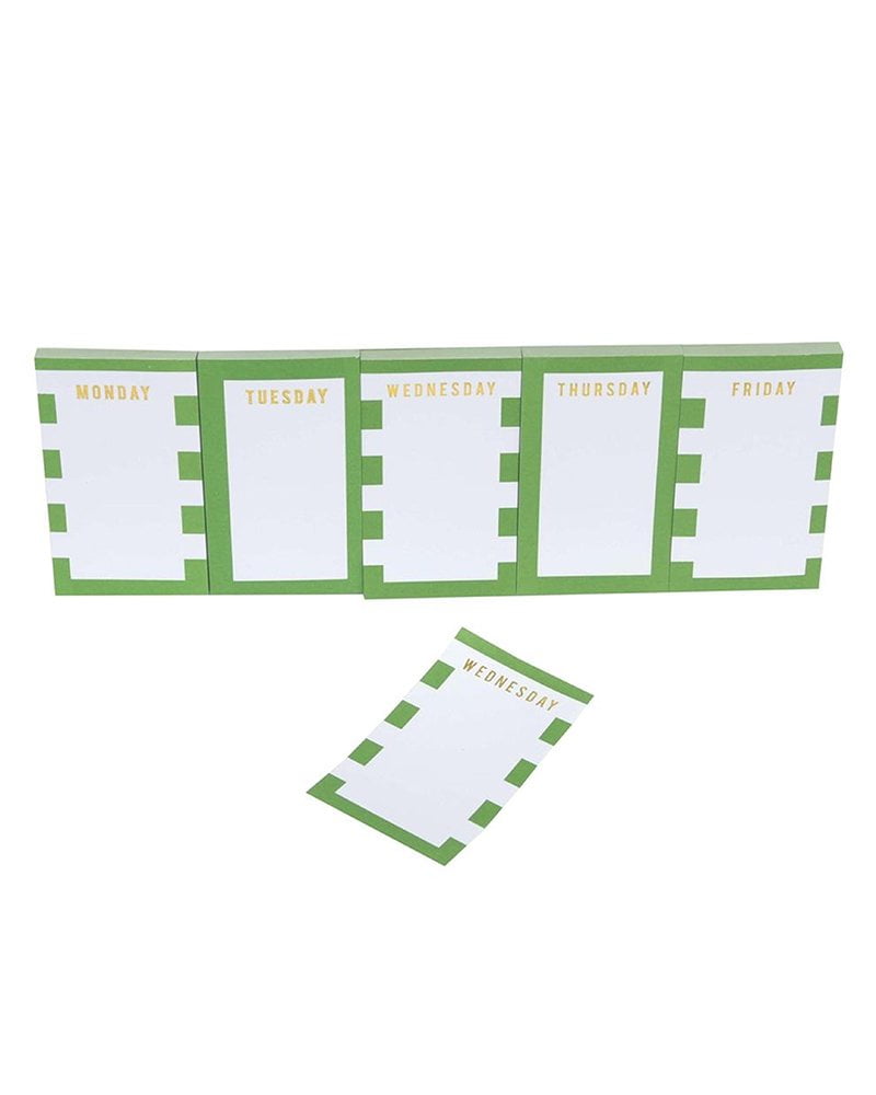 Gartner Studios Green Days Of The Week Desktop Notepad, 50 count ...