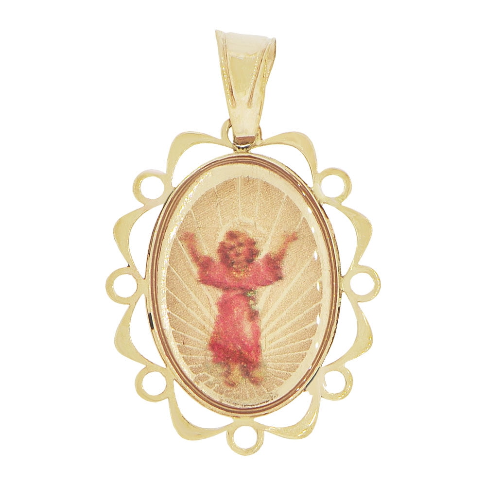 14k Yellow Gold, Mini Religious Pendant Charm Divine Child Infant Jesus ...