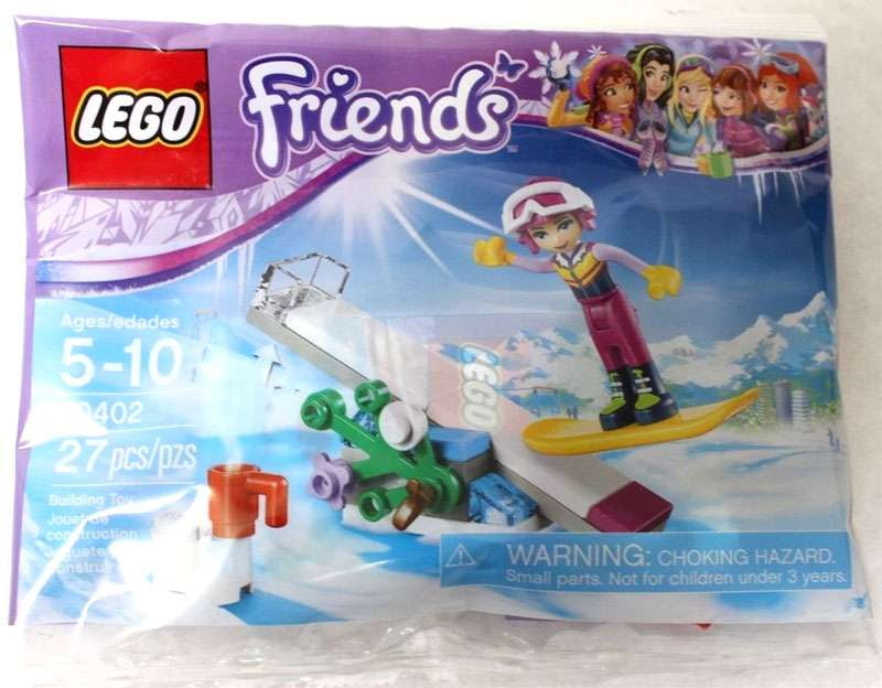Pre-Owned LEGO Friends Snowboard Tricks Polybag Set (27 Pieces ...