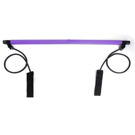 Yoga Pilates Bar Kit Exercise Resistance Band Portable Pilates Stick ...