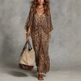 2026 Summer New Women's Leopard Print Deep V Twist Front Batwing Sleeve ...