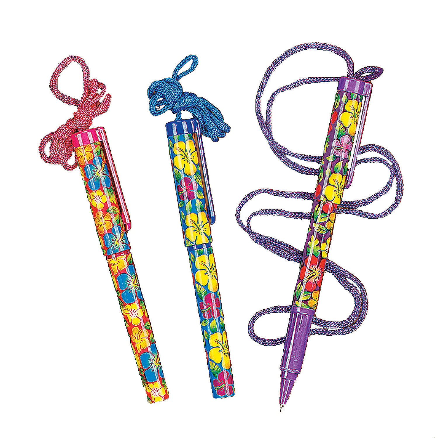 Bright Hibiscus Pen On A Rope - Stationery - 12 Pieces - Walmart.com