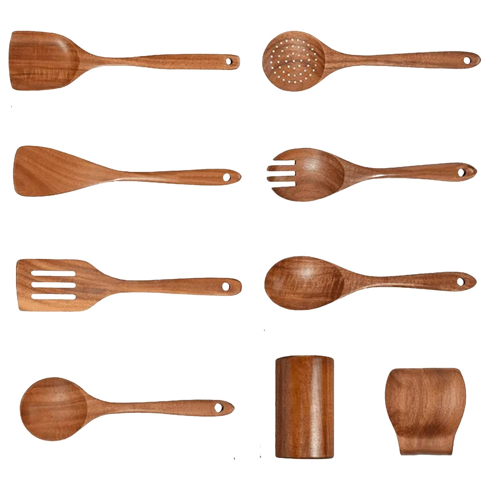Click here for Hbfagfb Wooden Spoons For Cooking 9 Piece Tablewar... prices