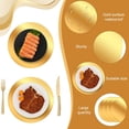 150 Pcs Round Gold Paper Placemat for Dinner Plates 13" Disposable ...