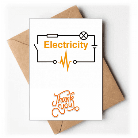 Electric Wave Battery Resistance Switch Thank You Cards Envelopes Blank ...