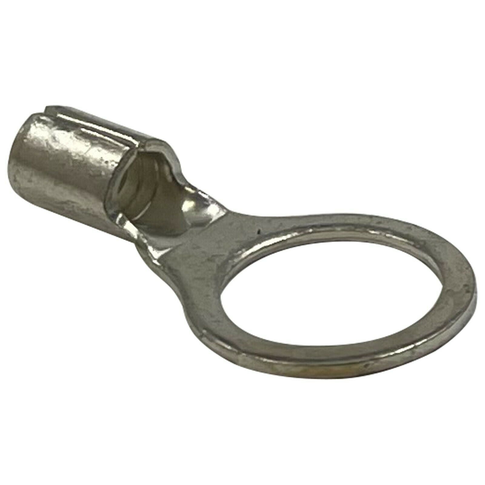 (100) Non-Insulated 8 AWG Gauge Ring Connector 1/2" Stud Electrical Wire Terminal - USA ...
