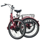Viribus Folding Electric Tricycle 26" 7 Speeds E-Trike with 350W Motor ...