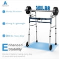 Agrish Aluminum Narrow Rollator Walker with Adjustable Width & Height ...
